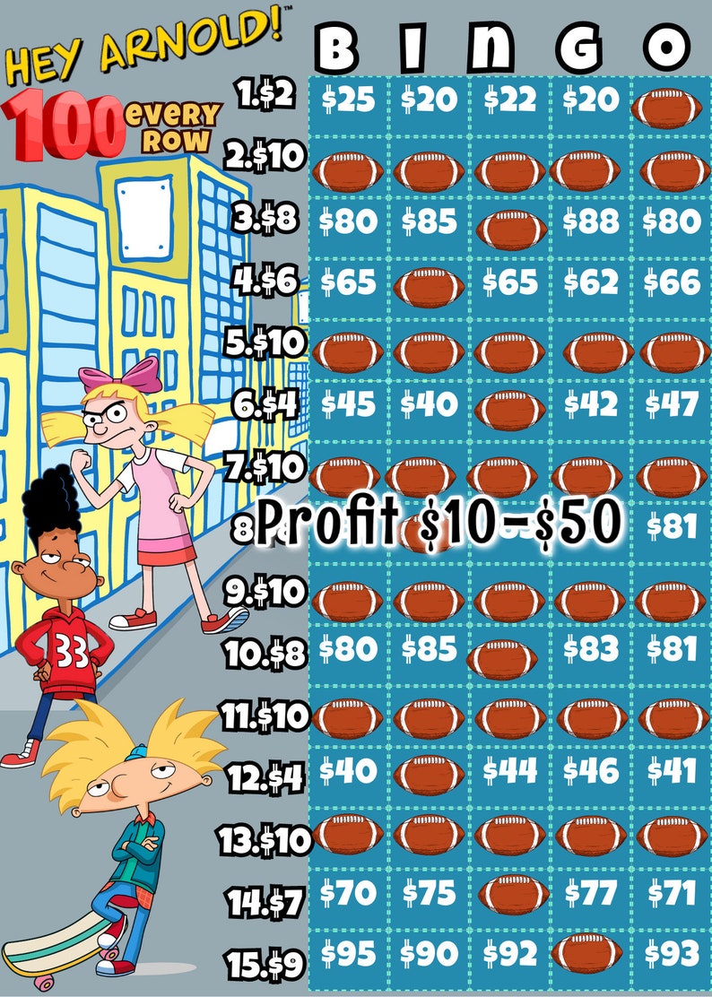 100 Every Row Arnold Pyp Bingo Board - Etsy