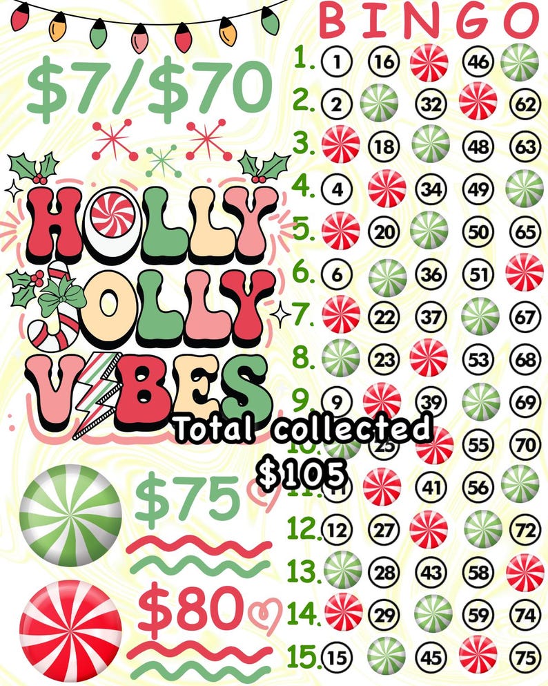 7 Holly Jolly Pyp Bingo Board - Etsy