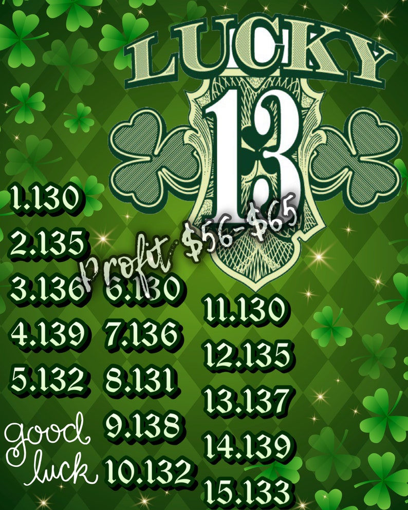 Lucky 13 Pyp Bingo Board - Etsy