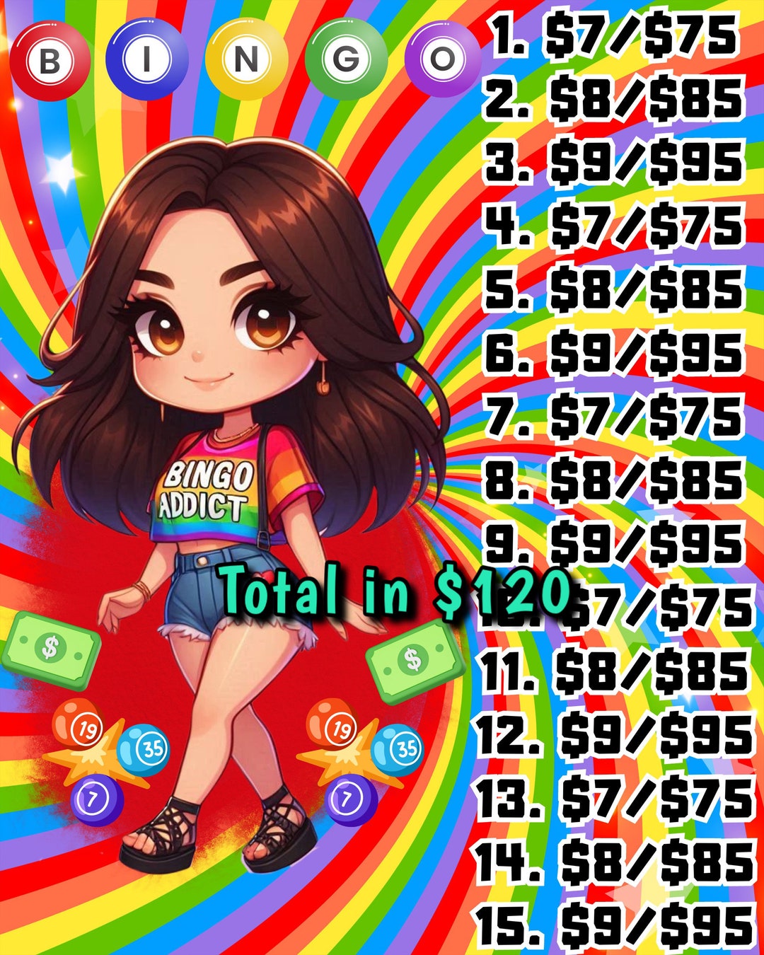 Bingo Addict Low Pyp Bingo Board - Etsy