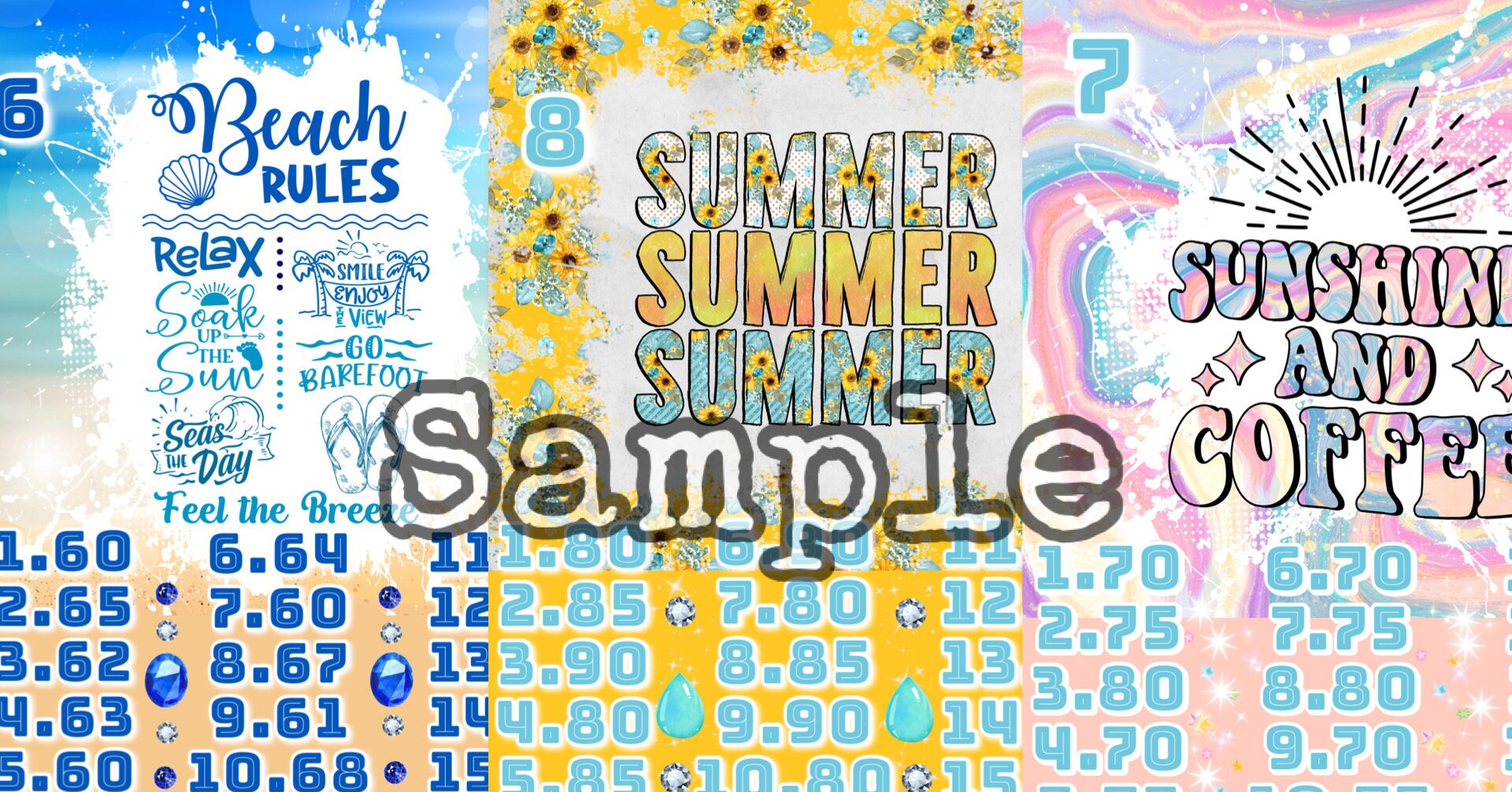 3 Boards 6/7/8 Bingo Bundle - Etsy