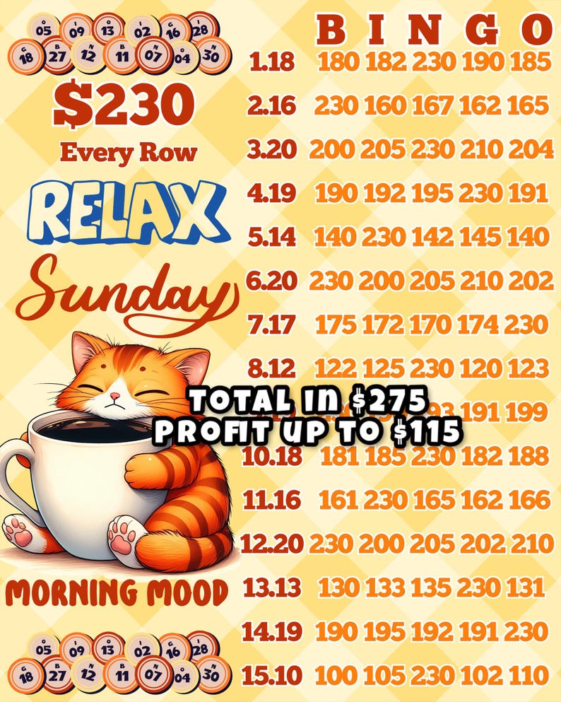 230 Every Row Sunday Pyp Bingo Board - Etsy