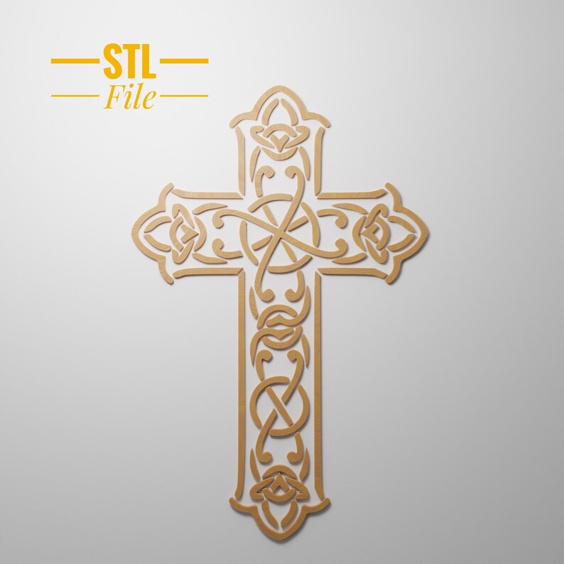 3D Celtic Cross STL File Relief Model for Cnc or 3D Printer - Etsy