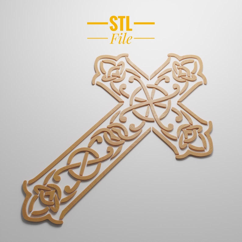 3D Celtic Cross STL File Relief Model for Cnc or 3D Printer - Etsy