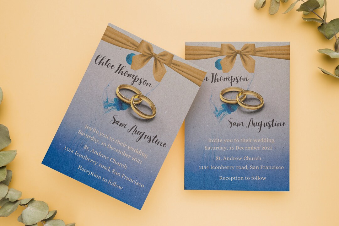Wedding Invitation Template, Flower Rustic Wedding Invitation Download ...