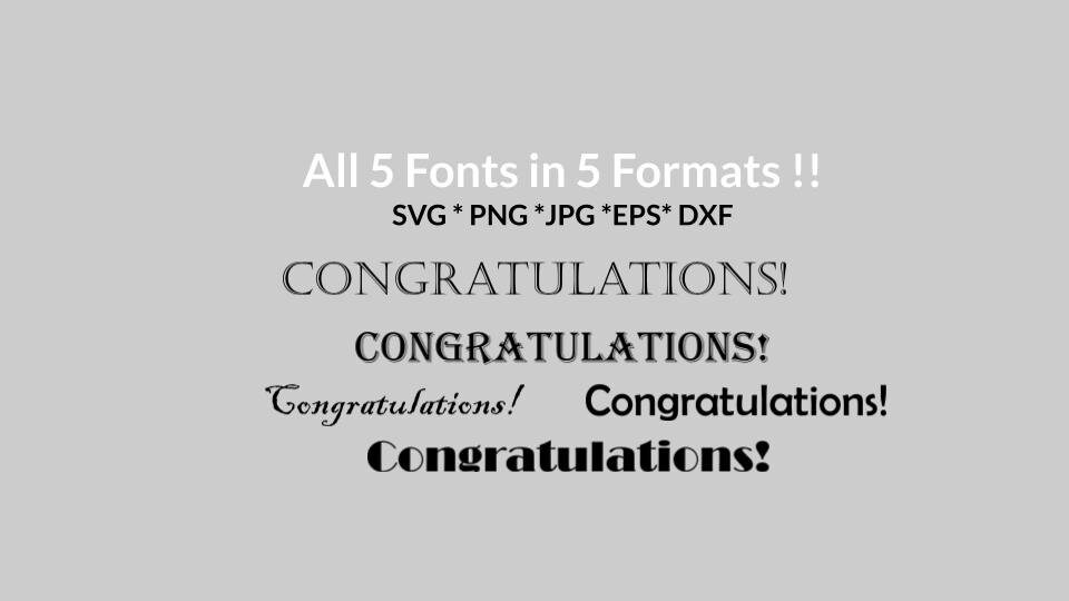 Congratulations Font File - Etsy
