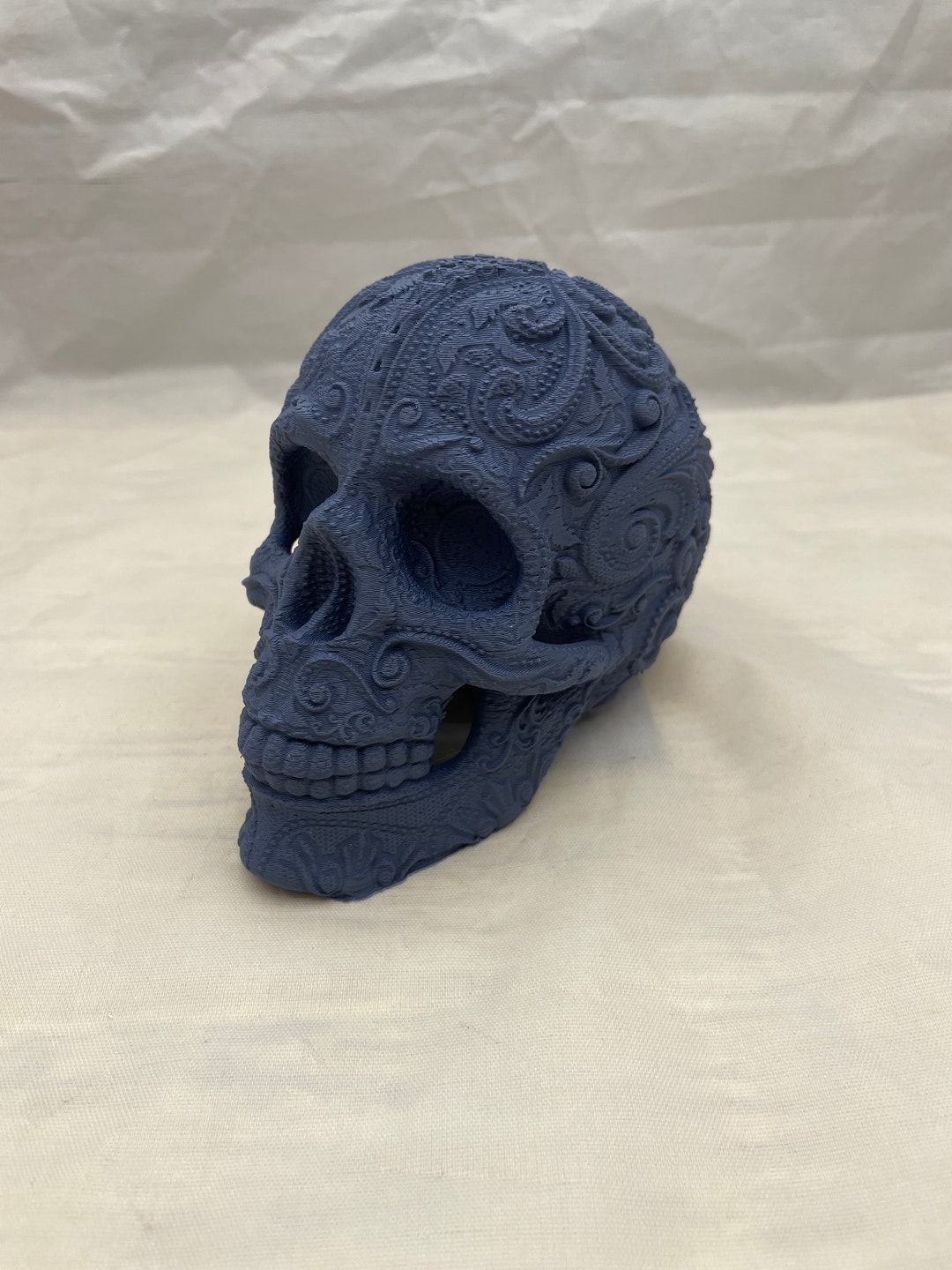 Custom 3D Printed Sugar Skull - Etsy