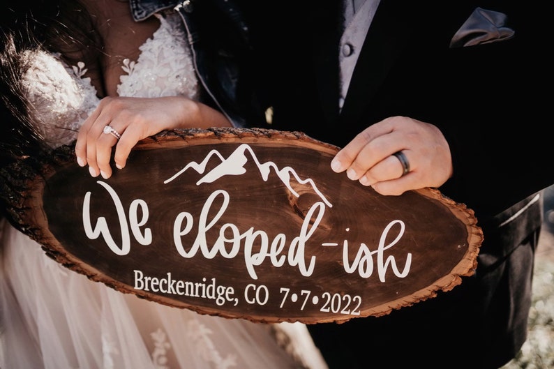 We Eloped Wedding Sign - Etsy