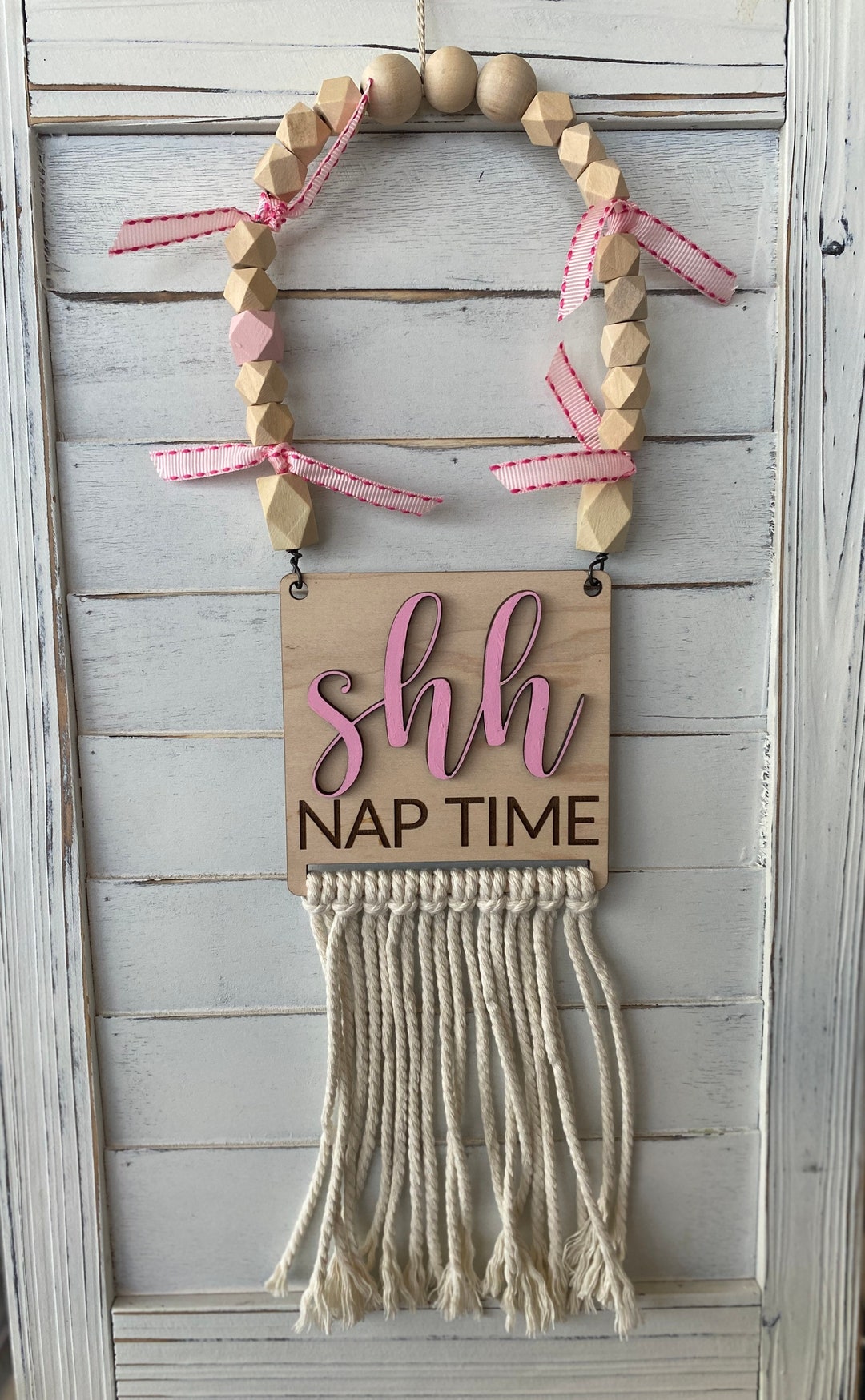 Boho Baby Sign, Baby Nap Sign, Baby Shower Gift for New Mom, Macramé ...