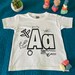Color Me Alphabet Shirt Letter Aa - Etsy