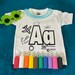 Color Me Alphabet Shirt Letter Aa - Etsy