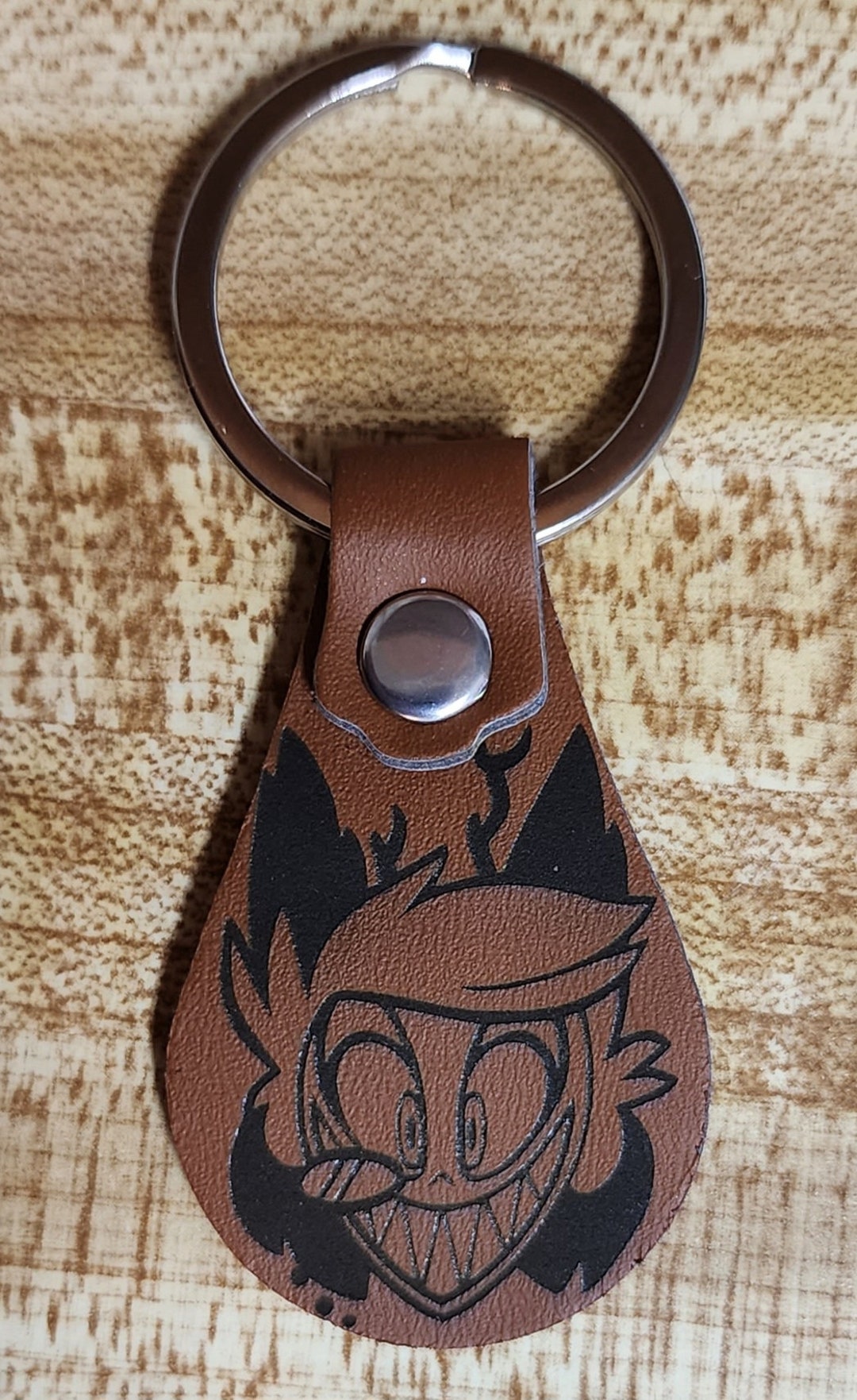 Alastor Leather Keychain - Etsy