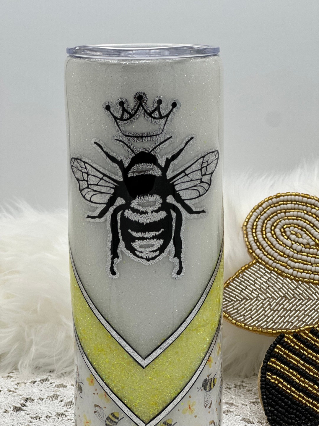 Queen Bee Glitter Tumbler Handmade, Great for Lover of All Things Bees ...