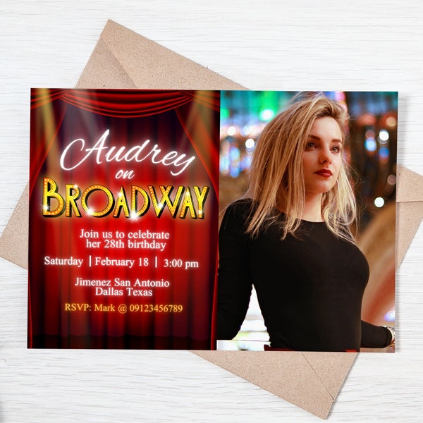 Broadway Invitation - Etsy