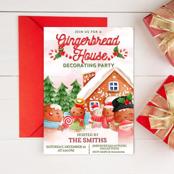 Gingerbread House Template - Etsy