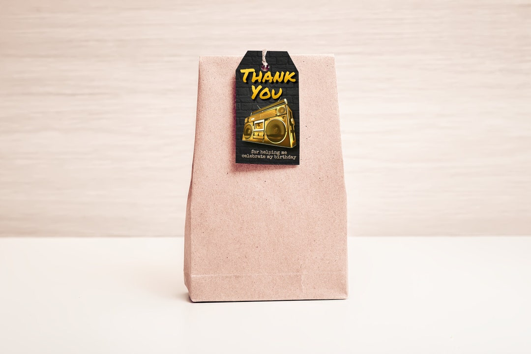 Hip Hop Rapper Gangsta Party Digital Editable Party Tag - Etsy