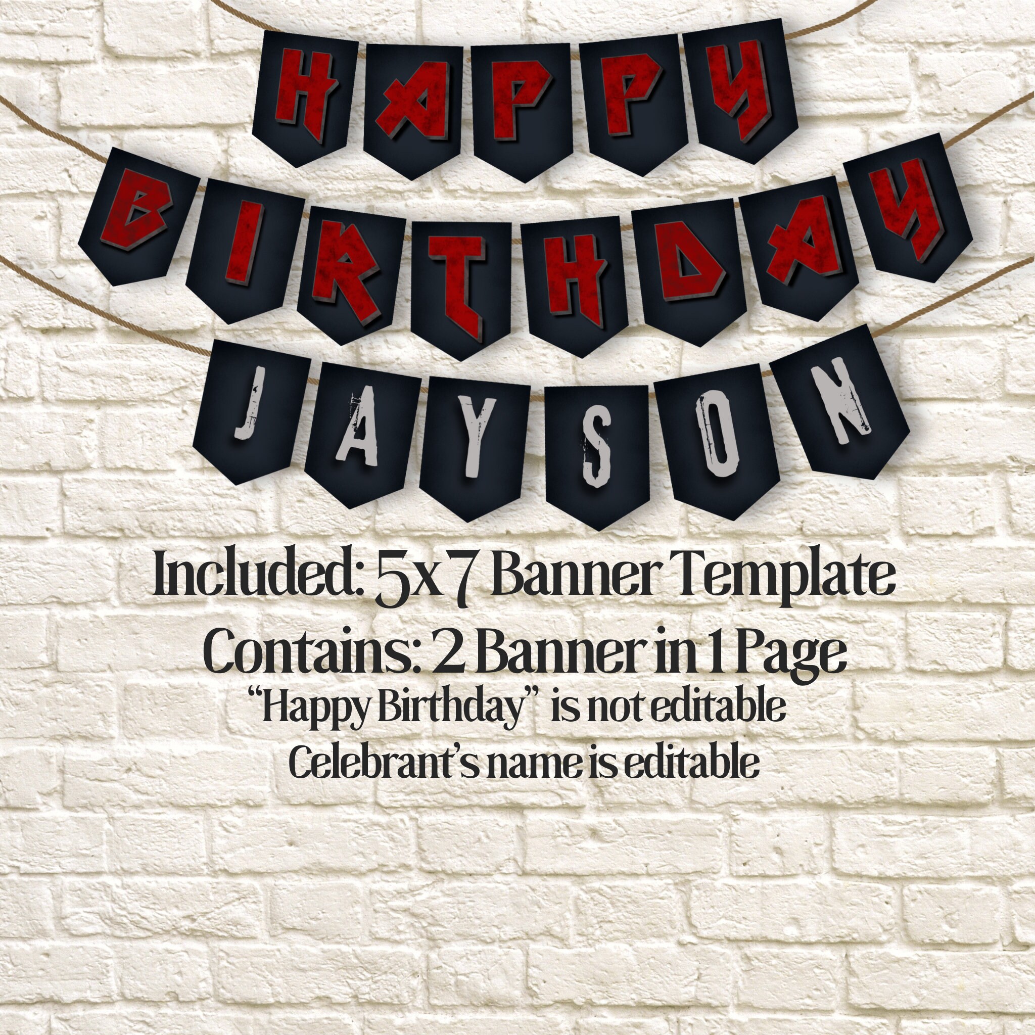 One Rocks Rock and Roll Rocked One Year 1st Birthday Digital Bundle ...