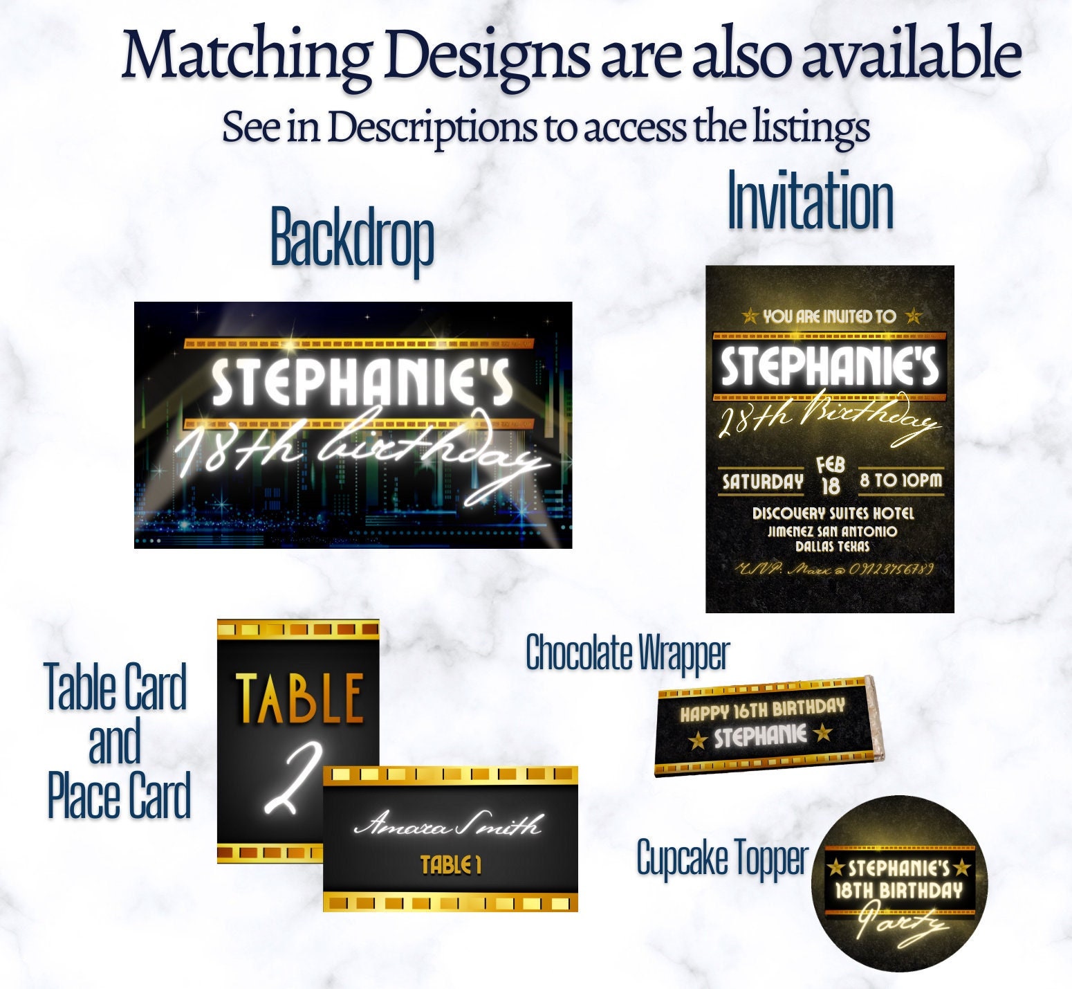 Hollywood Party Welcome Sign Prom Night Digital Canva Template - Etsy