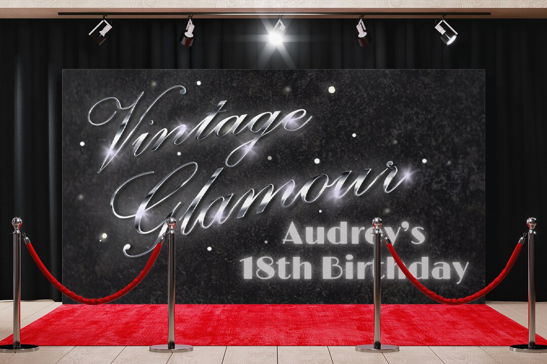 Vintage Glamour - Old Hollywood -glam - Photo Backdrop - Digital ...