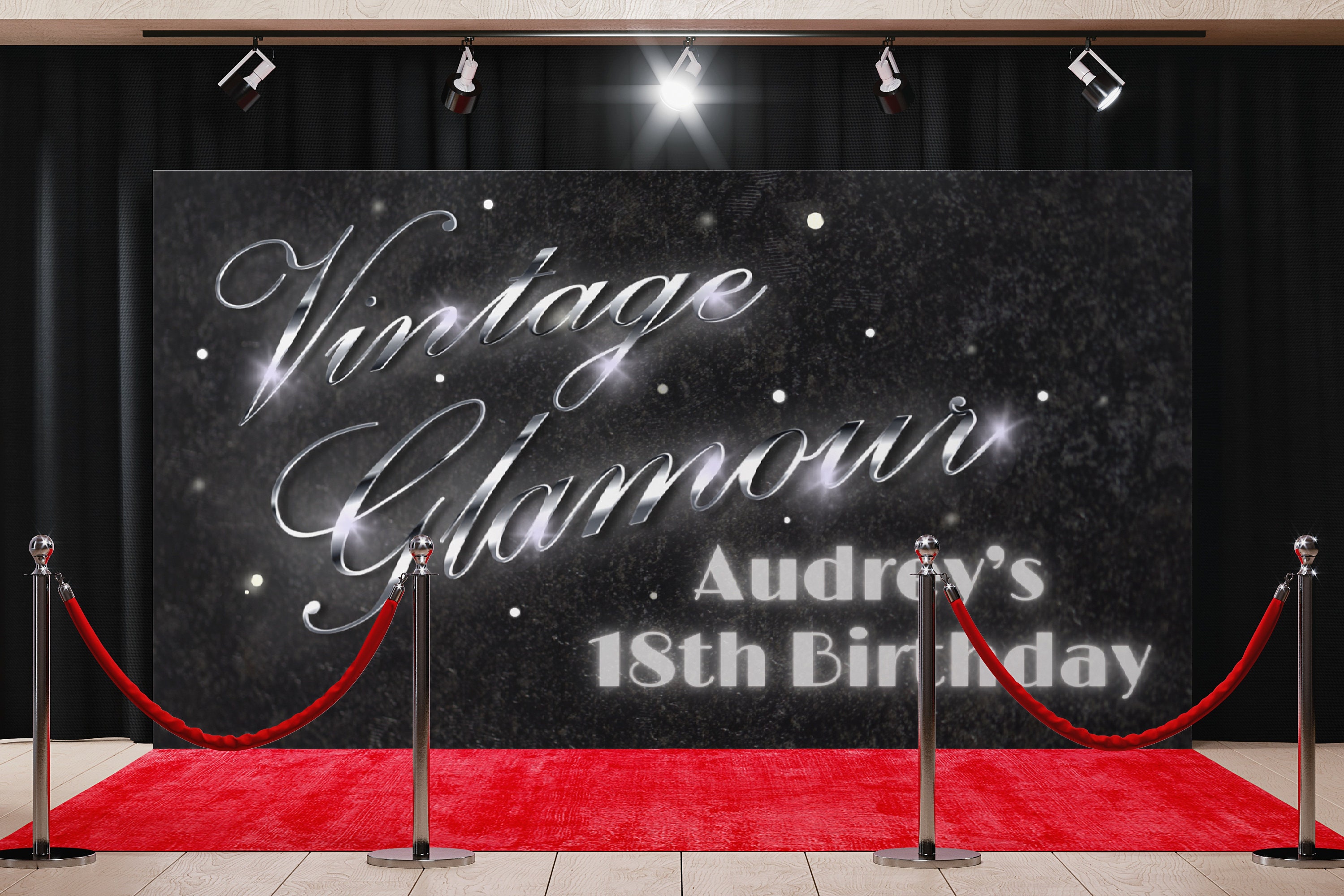 Vintage Glamour - Old Hollywood -glam - Photo Backdrop - Digital ...