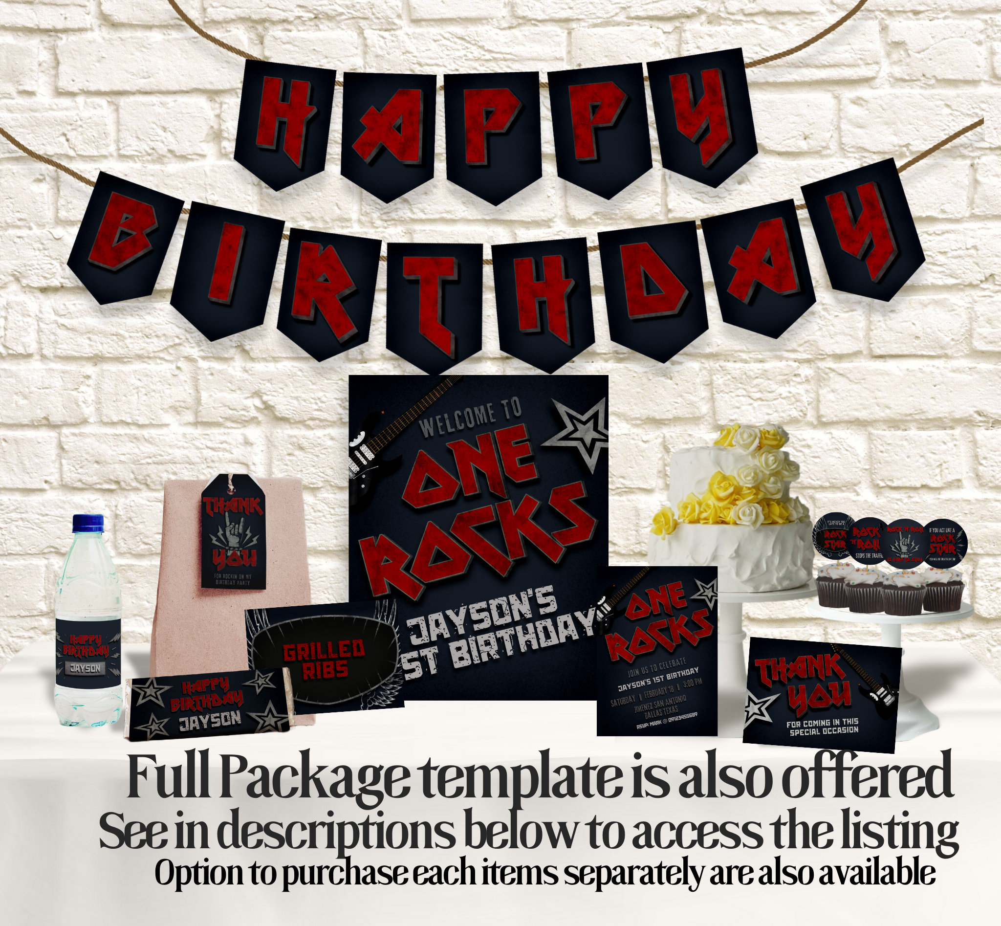 Rocker Rock Star Rock and Roll Banner Digital Canva Template - Etsy