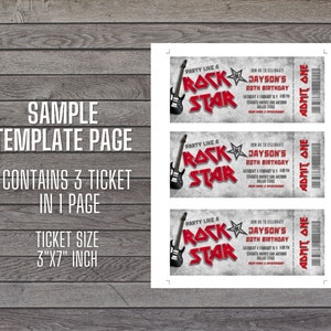 Rockstar Birthday Theme - Rocker Digital Editable Invitation Canva ...