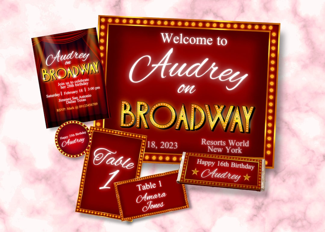 Broadway - Theater - Digital Editable Canva Template Package - Bundle ...