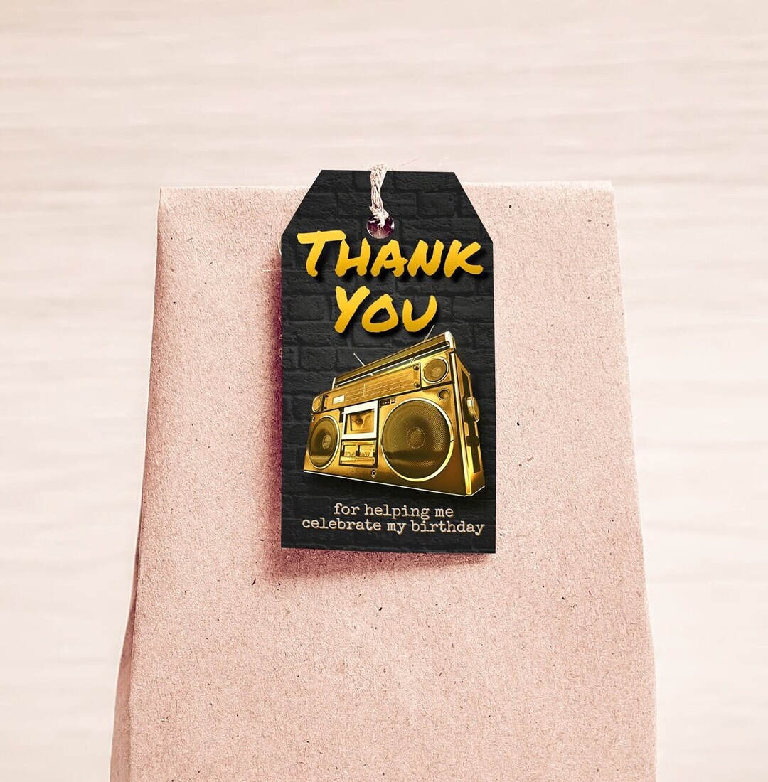 Hip Hop - Rapper - Gangsta Party Digital Editable Party Tag Canva ...