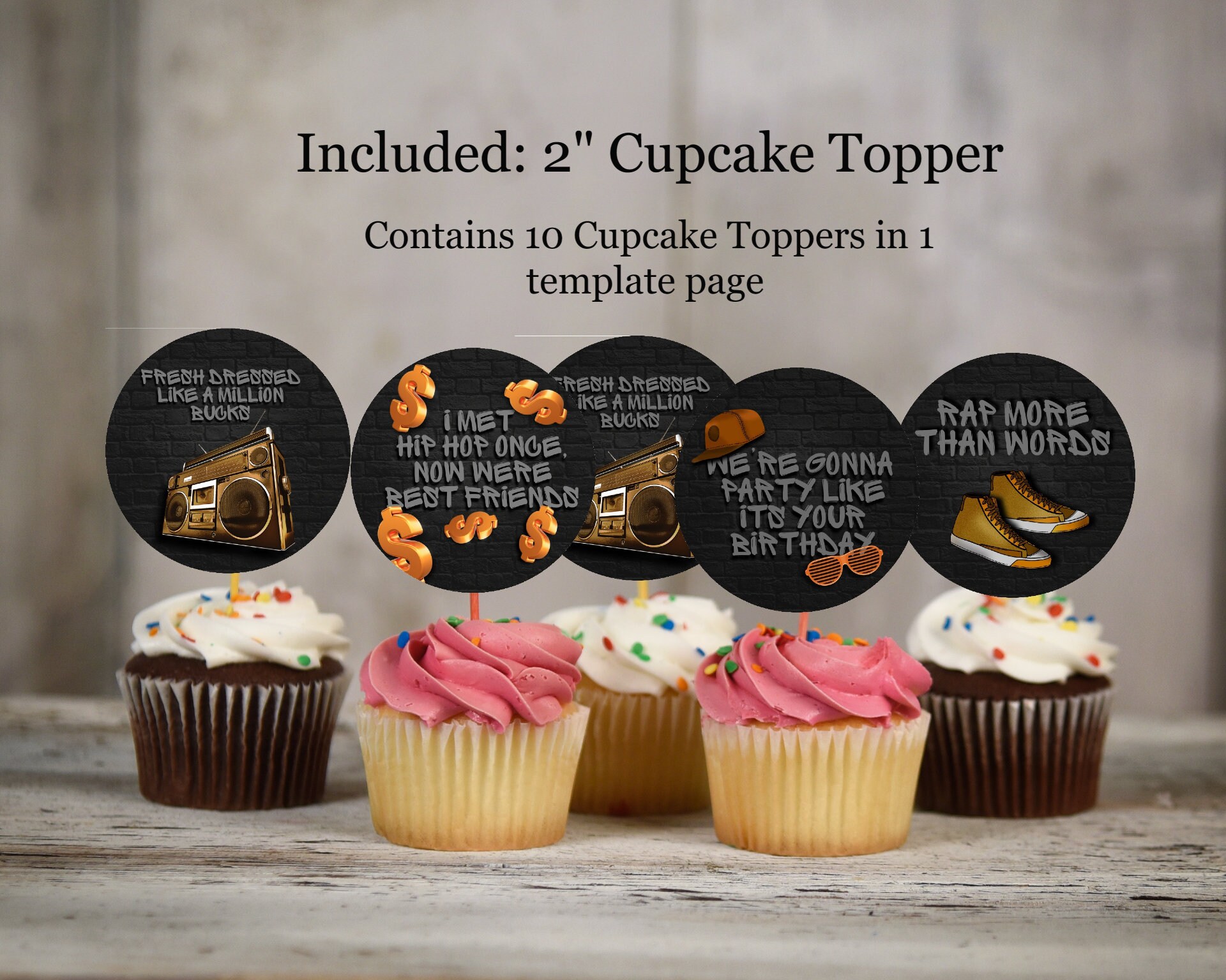 Gangsta Party Hiphop Theme Canva Template Package Bundle - Etsy