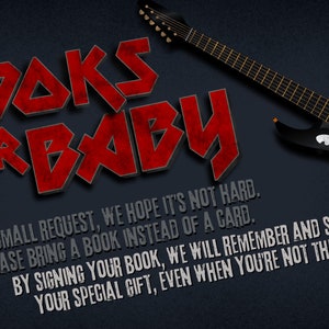Born to Rock Baby Shower - Rockstar Theme - Rocker Theme Invitation ...