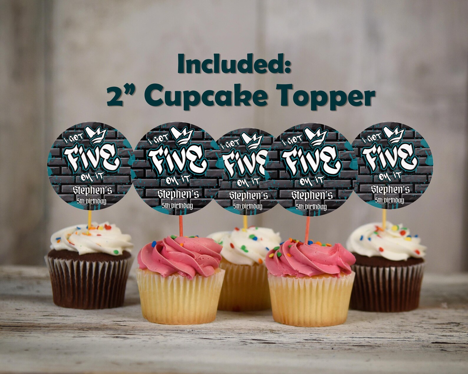 I Got Five on It Hip Hop 5th Birthday Party Template Bundle: Editable ...
