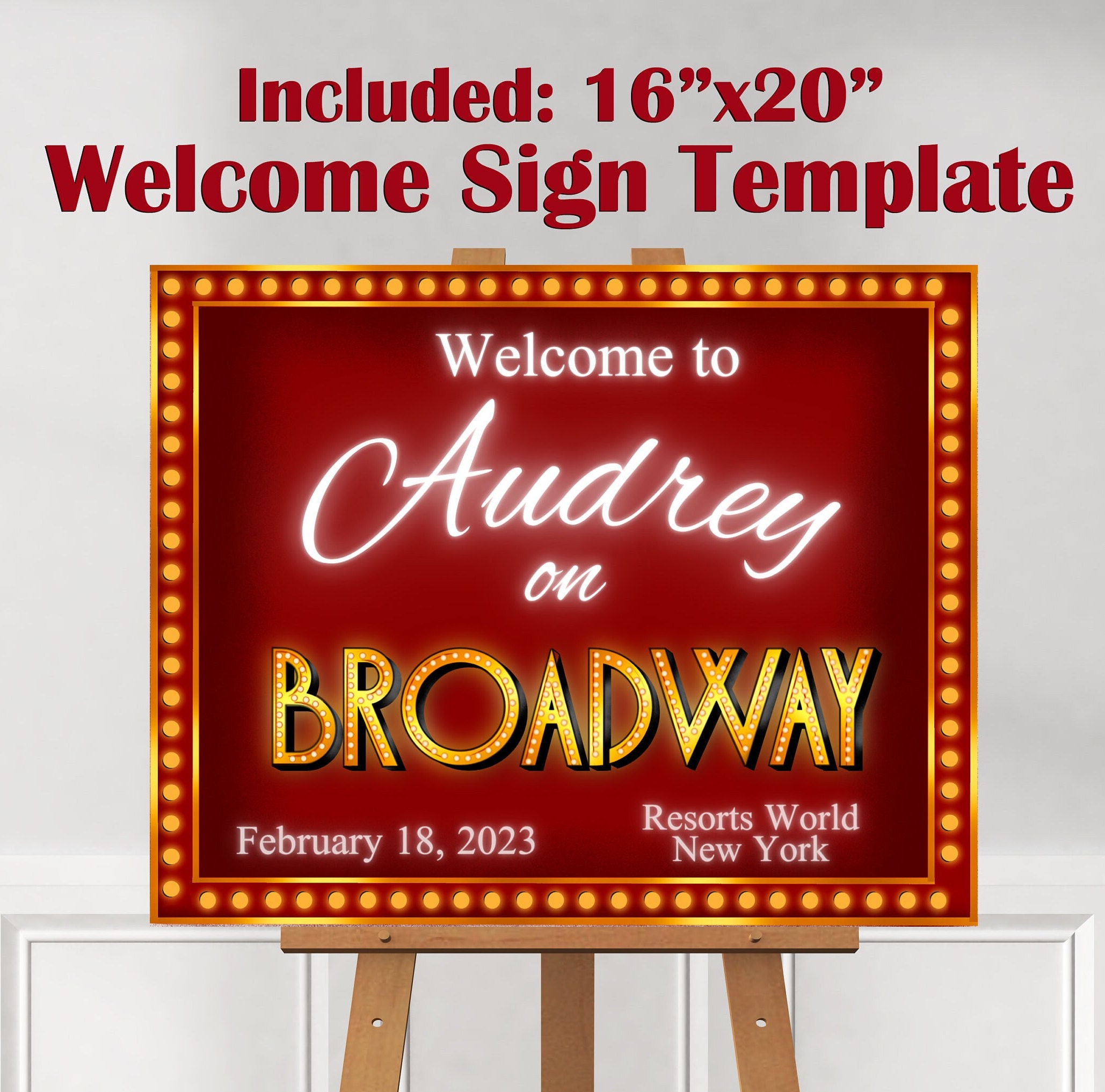 Broadway Theater Digital Editable Canva Template Package Bundle ...
