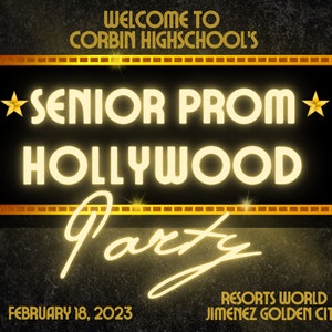 Hollywood Party Welcome Sign - Prom Night - Digital Canva Template - Etsy