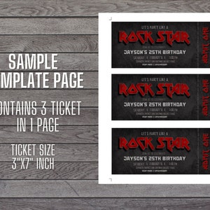 Rockstar Birthday Theme - Rocker Digital Editable Invitation Canva ...