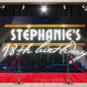 Hollywood Backdrop Red Carpet Walk of Fame Photo - Etsy