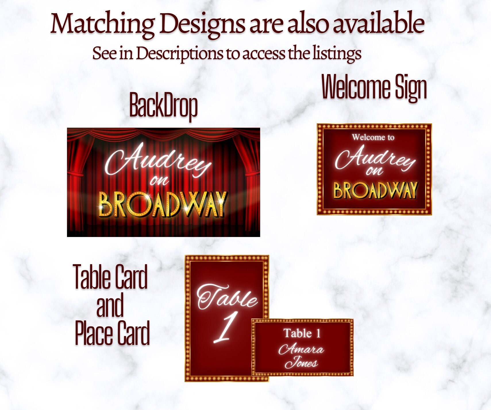 Broadway Theater Digital Invitation Canva Template - Etsy