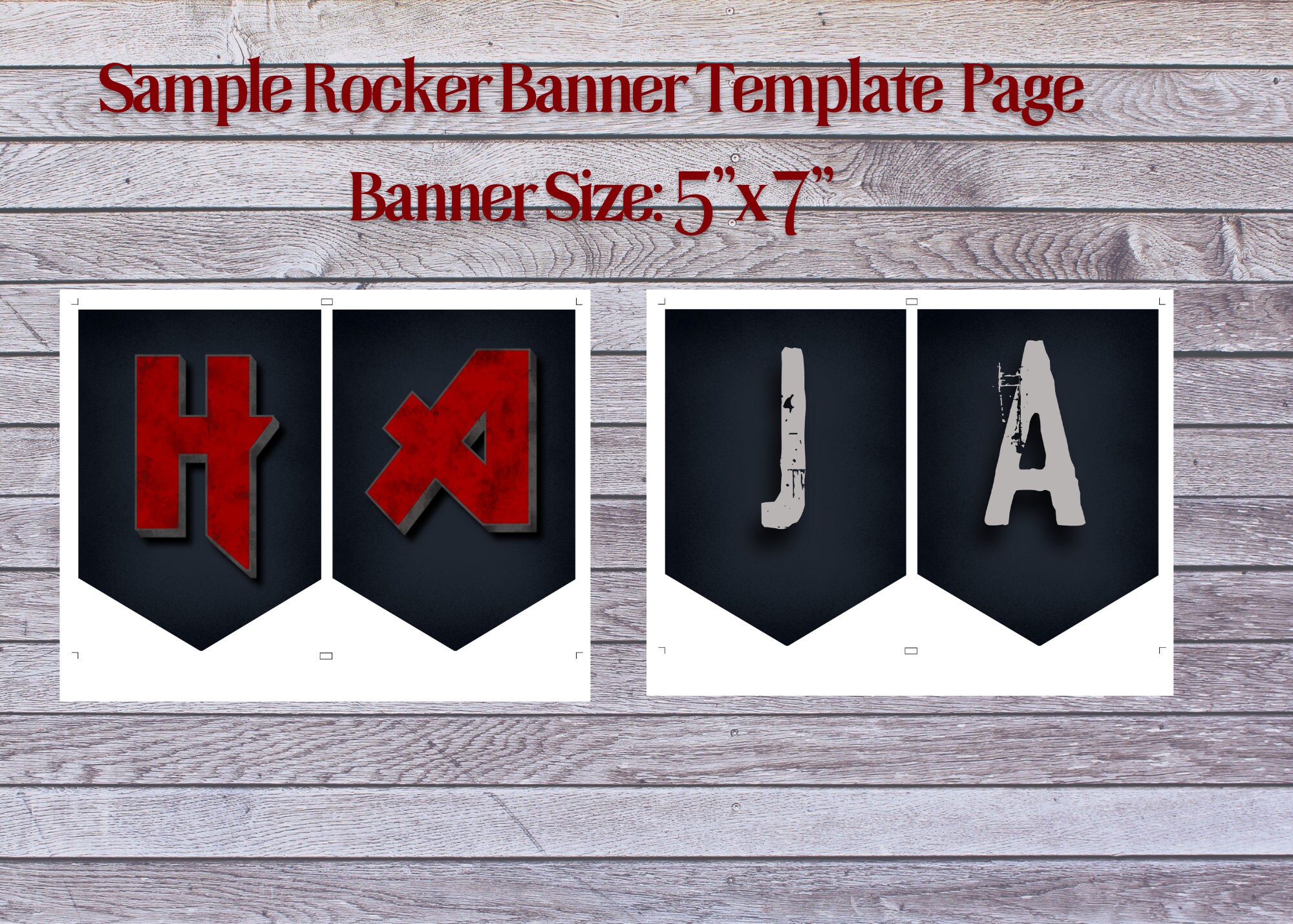 Rocker Rock Star Rock and Roll Banner Digital Canva Template - Etsy