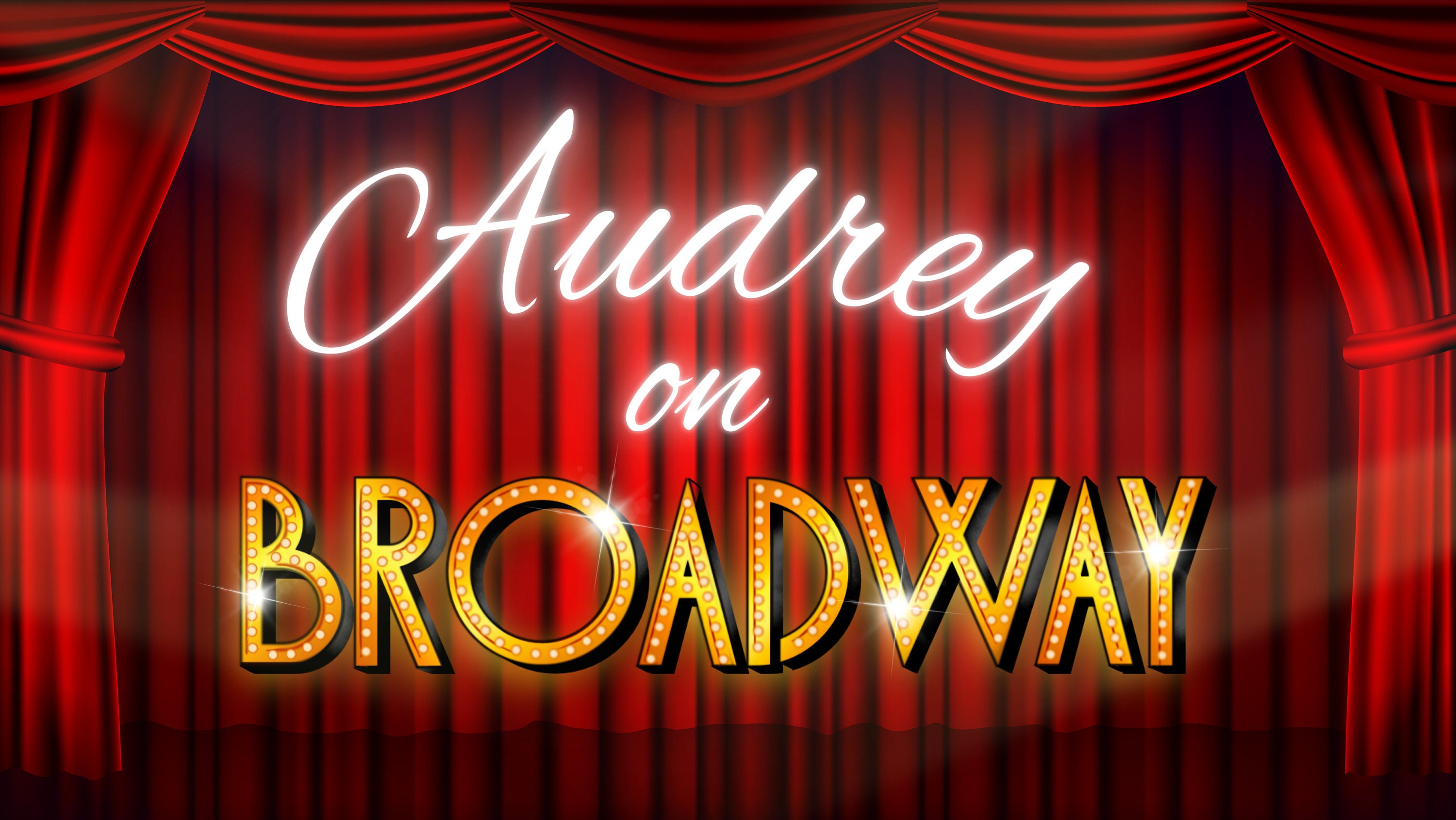 Broadway - Theater - Digital Backdrop - Canva Template - Etsy