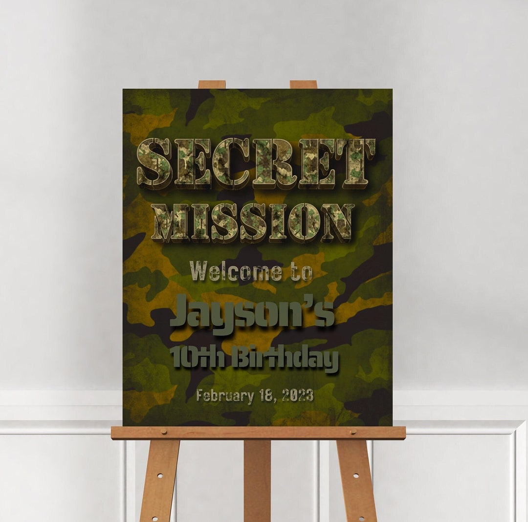 Army - Military - Soldier - Boy Digital Editable Welcome Sign Canva ...