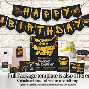 Gangsta Party - Hiphop Theme With Picture Invitation Portrait Canva ...
