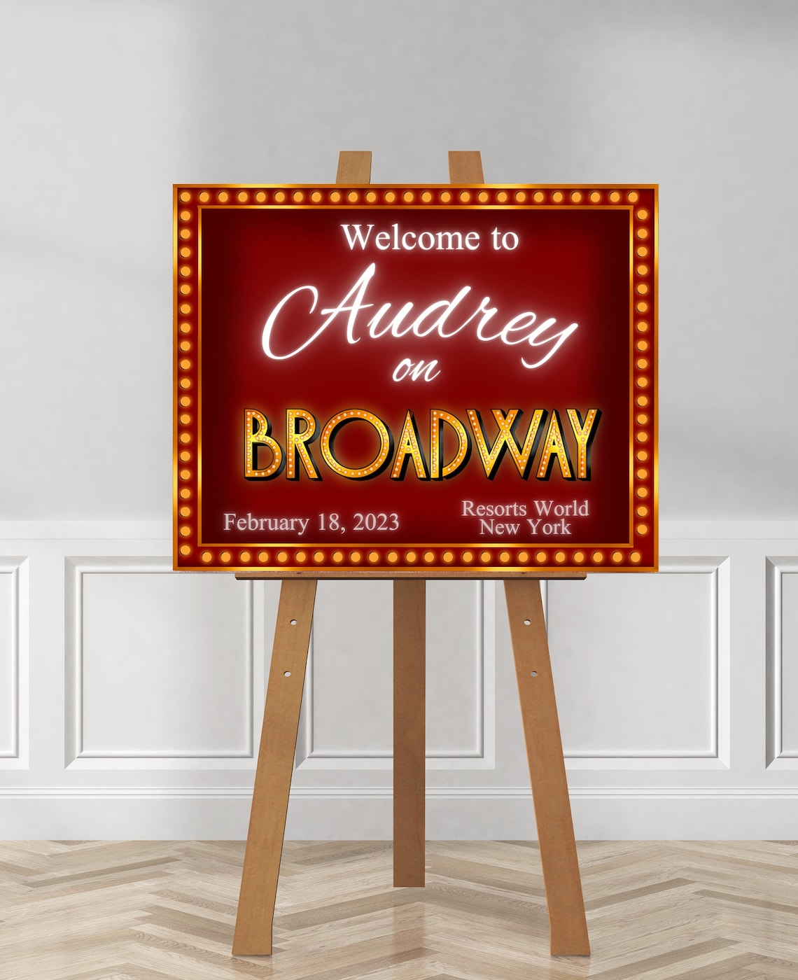 Broadway Theater Digital Welcome Sign Canva Template - Etsy