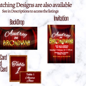 Broadway - Theater - Digital Welcome Sign Canva Template - Etsy