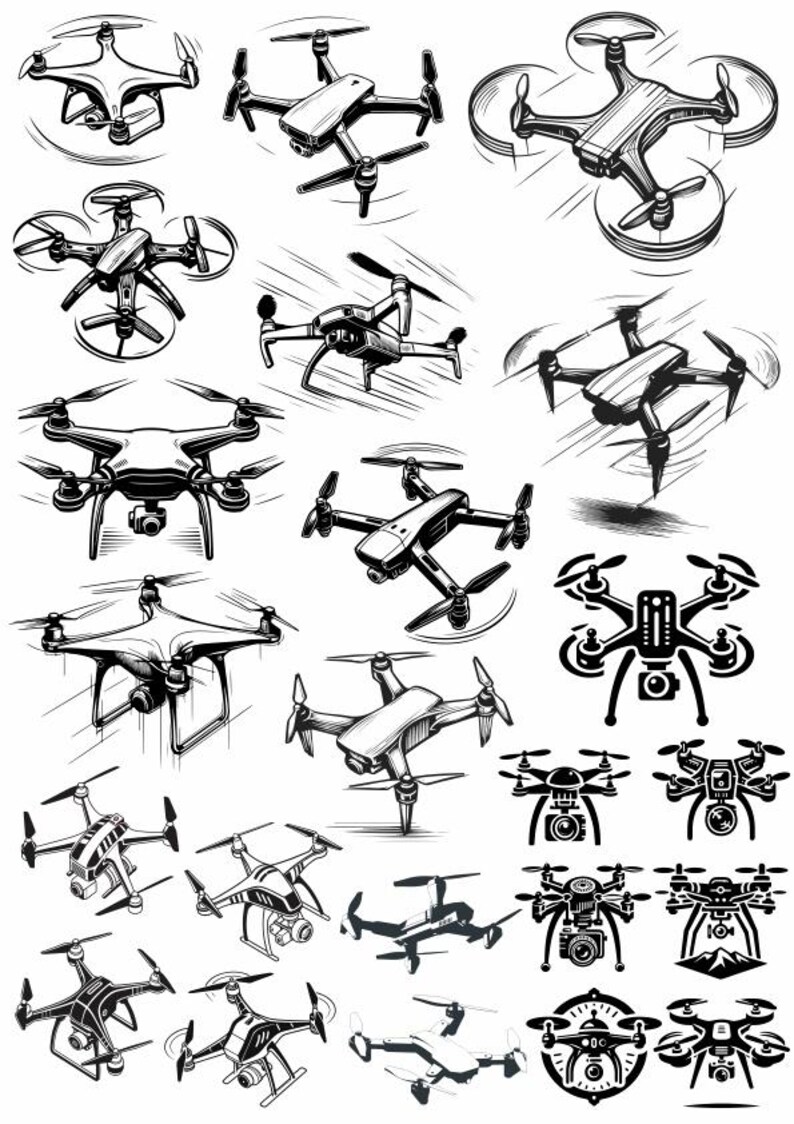 Vector Drones .cdr | Digital File - Etsy