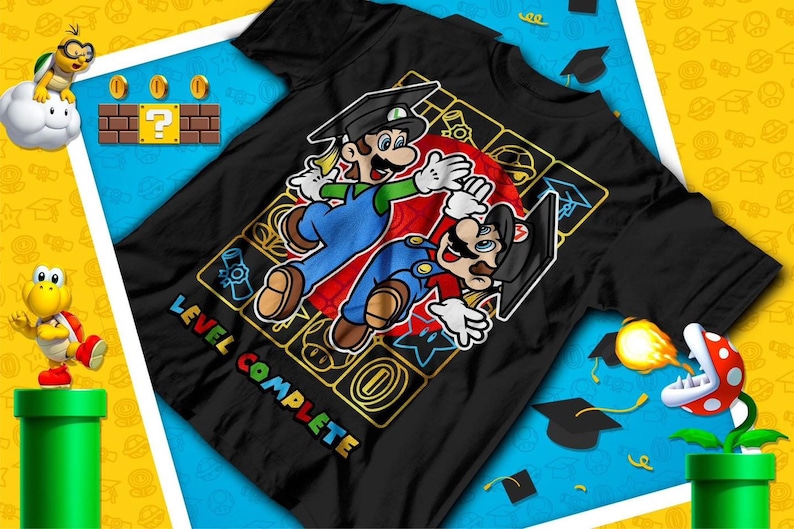 Mario Bros Graduado Graduacion Egresado Vectores ARCHIVOS Editables ...