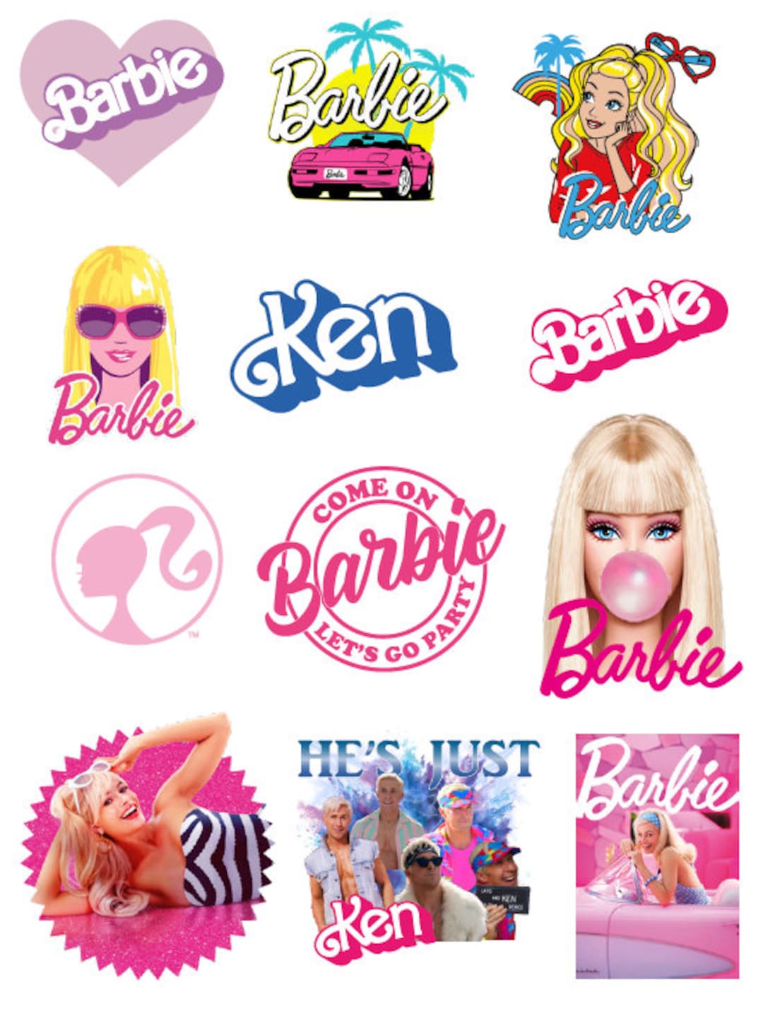 Barbie Editables Pack Access to My Gdrive Cloud With - Etsy