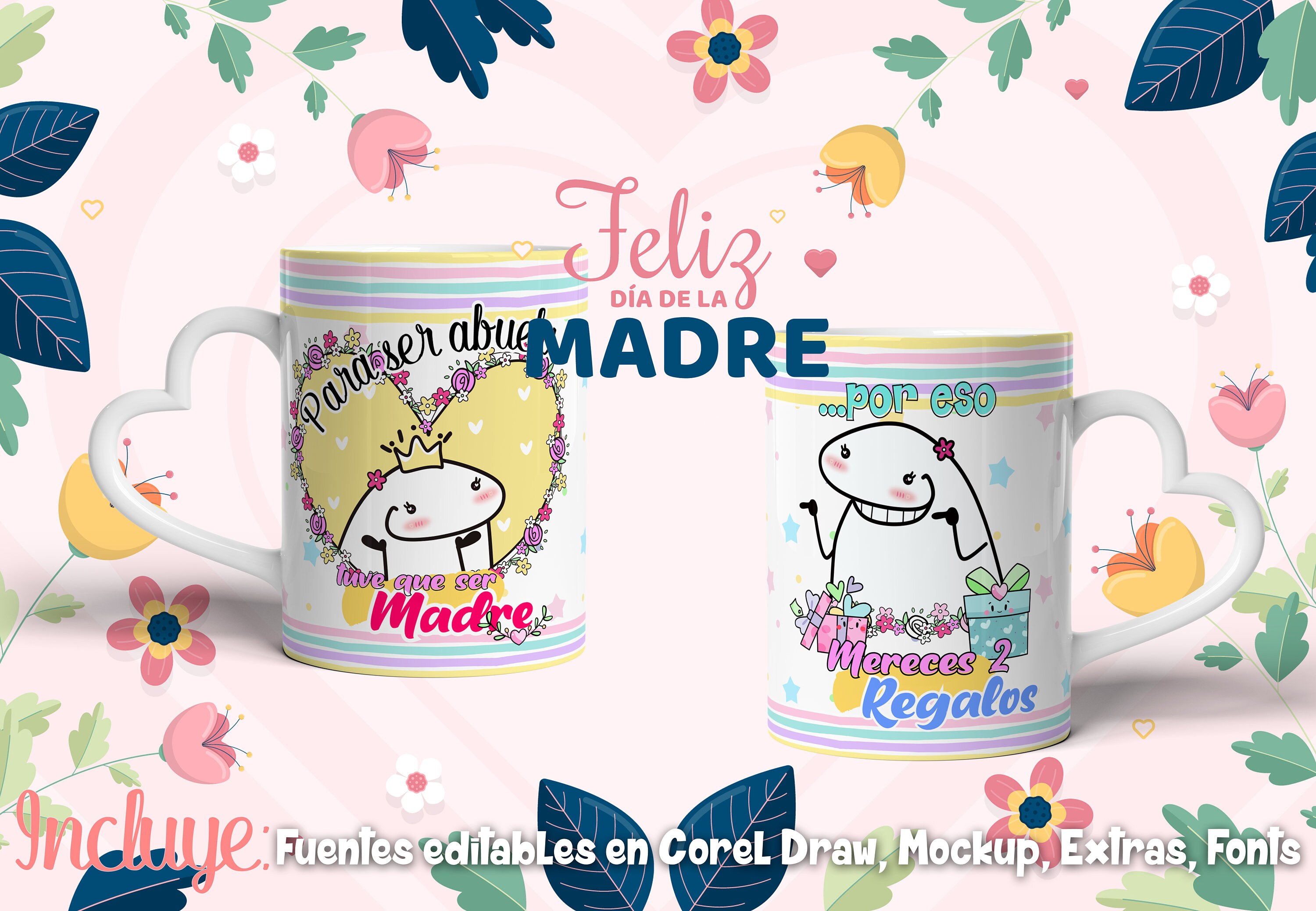 Flork Templates Mother's Day Designs Deformed in Pictures - Etsy UK