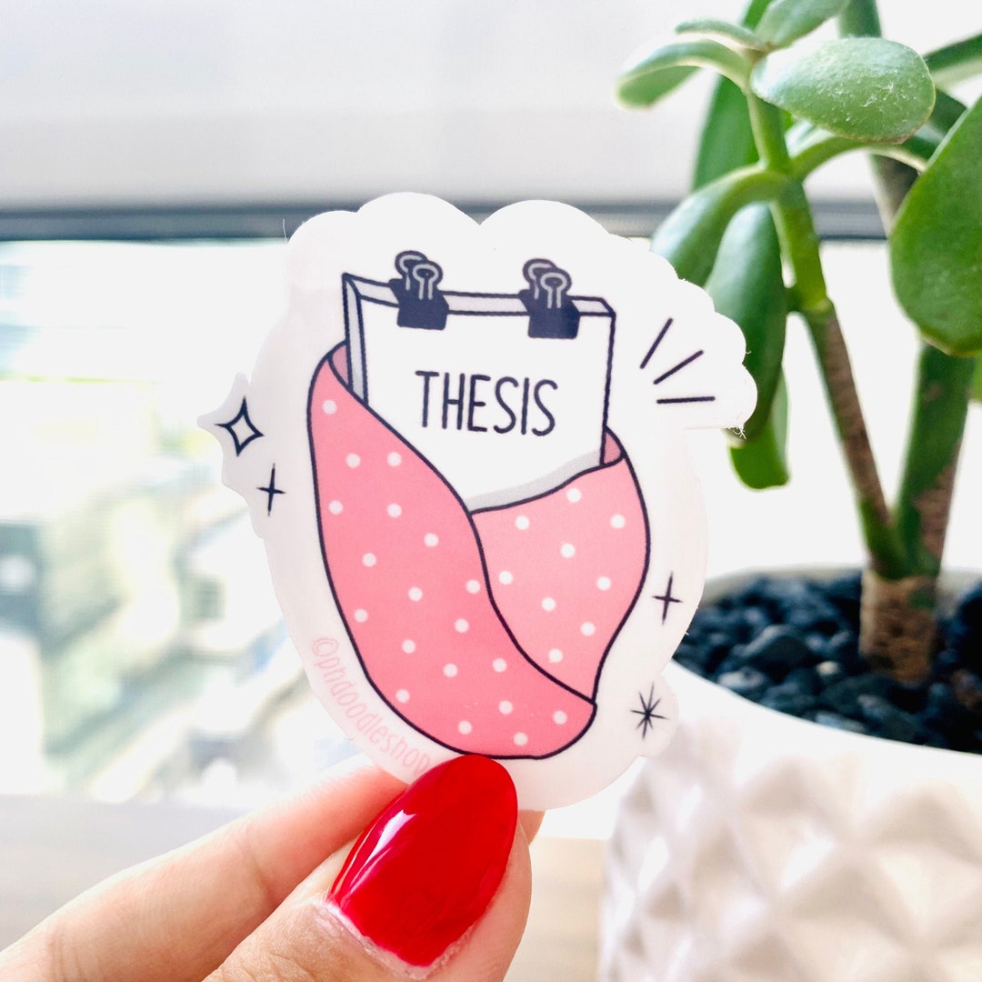 PHD Thesis Vinyl Sticker Perfect Gift for Phd Graduate - Etsy