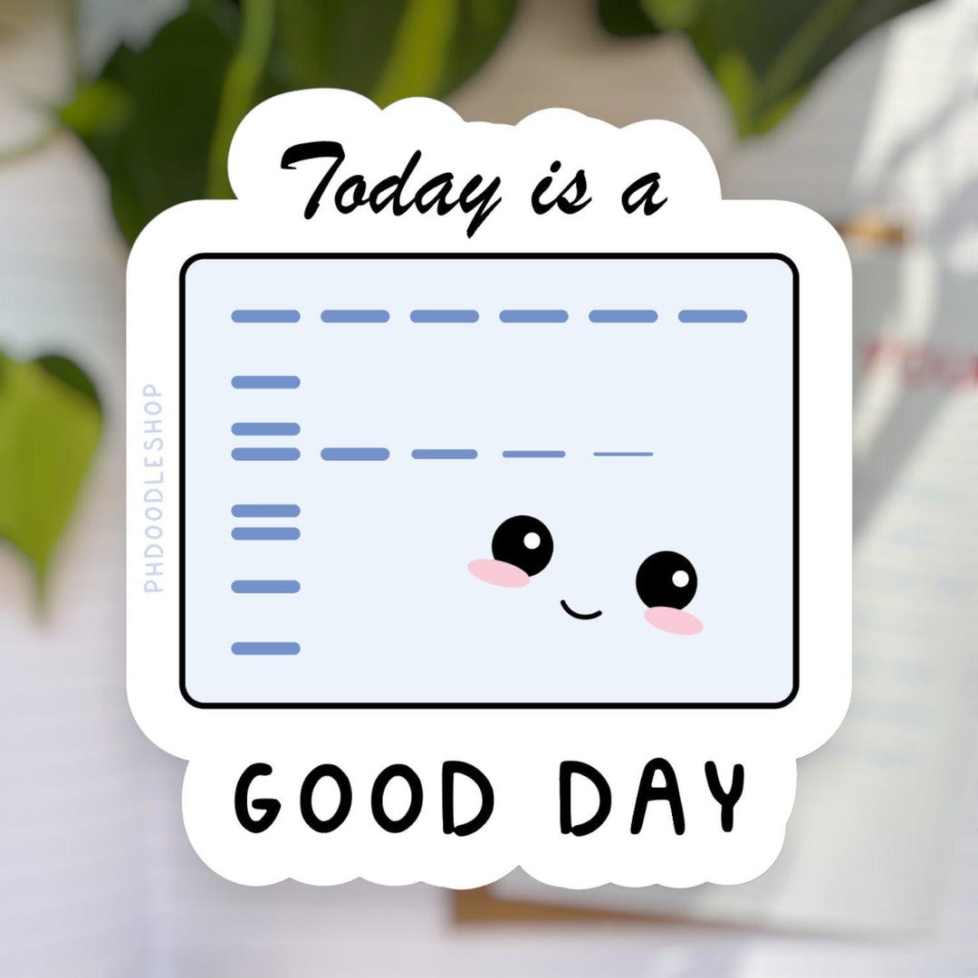 Western Blot Gel Vinyl Sticker | Cute Molecular Biology Sticker, Gift ...