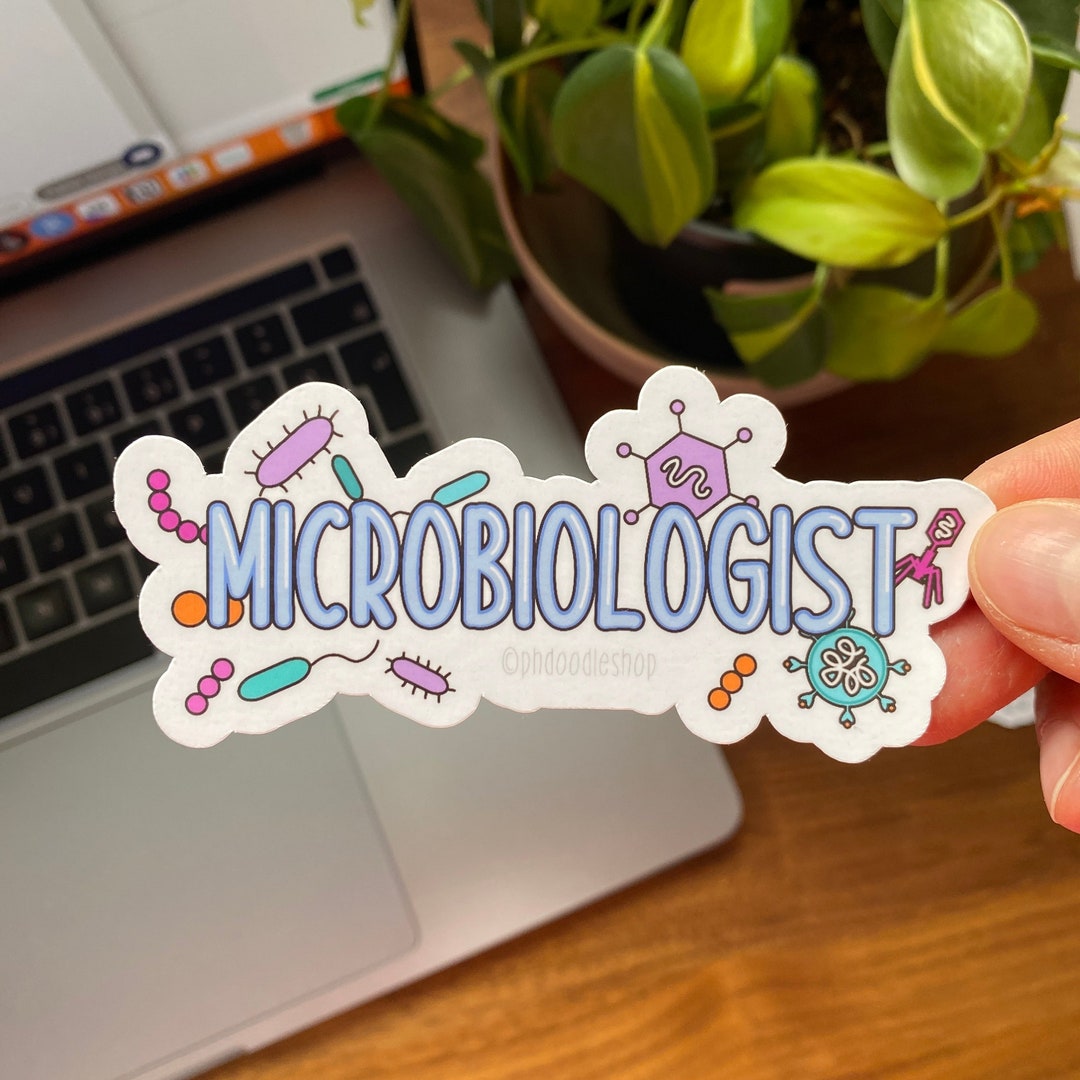 Microbiologist Vinyl Sticker Gift for Microbiology Phd - Etsy UK