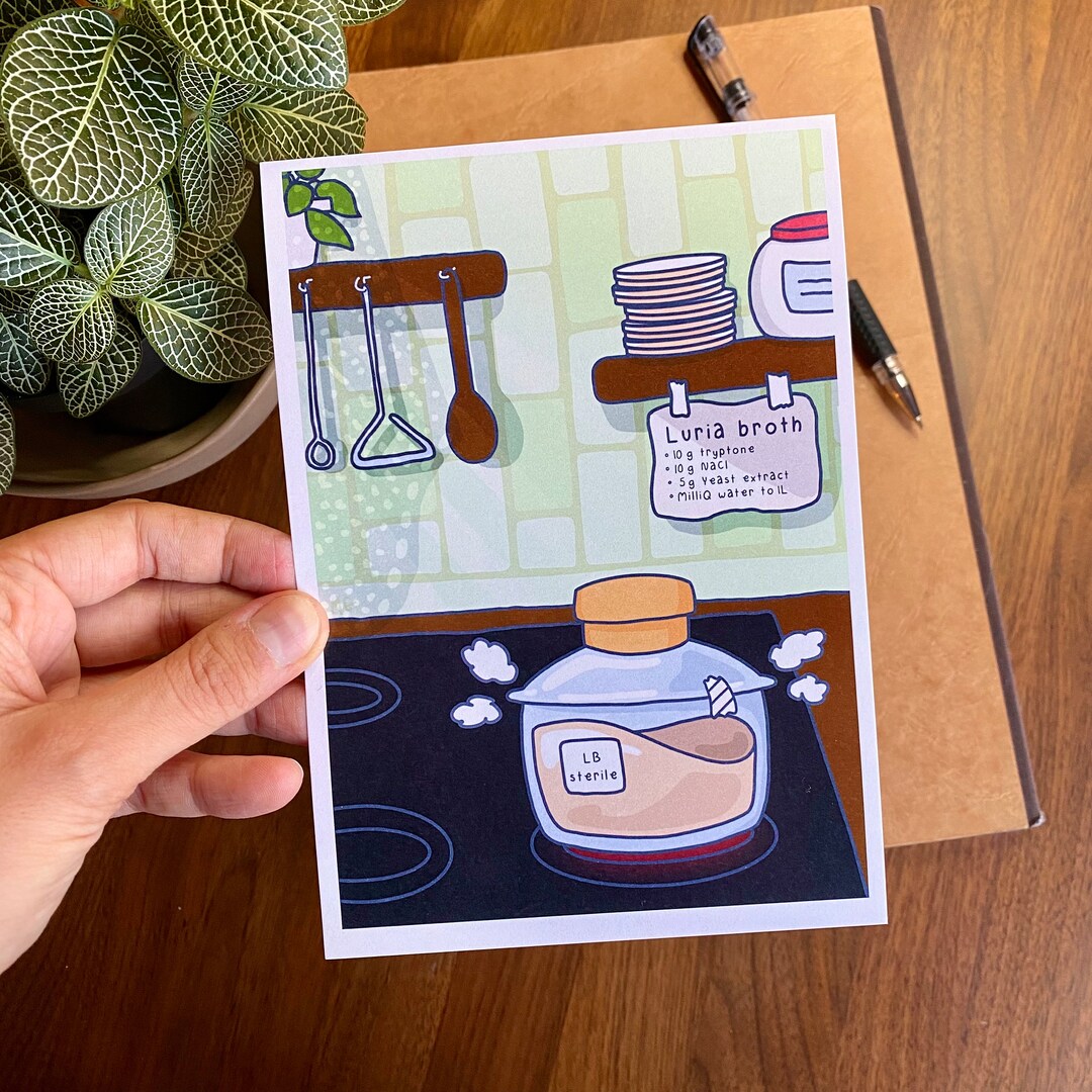Stove-top Luria Broth Art Print | Microbiology Science Art | Laboratory ...
